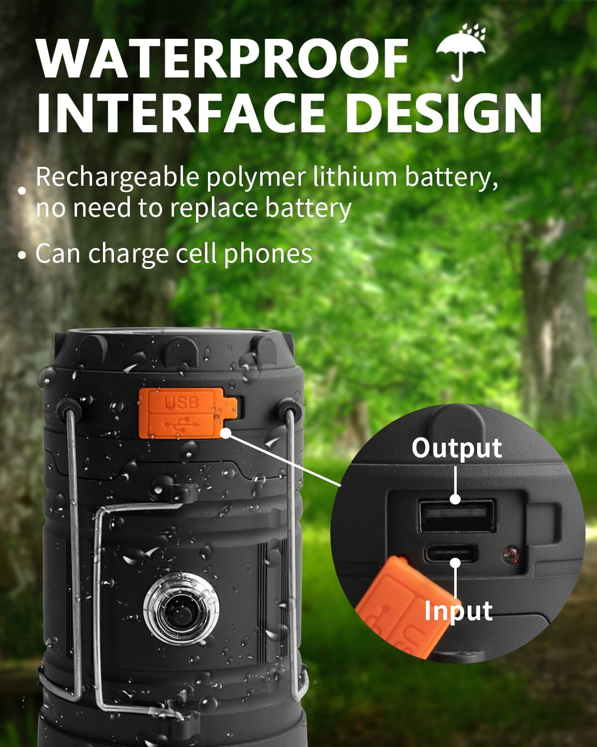 YUYAN-Hand Crank Solar Camping Lantern, Large Capacity Portable Ultra ...