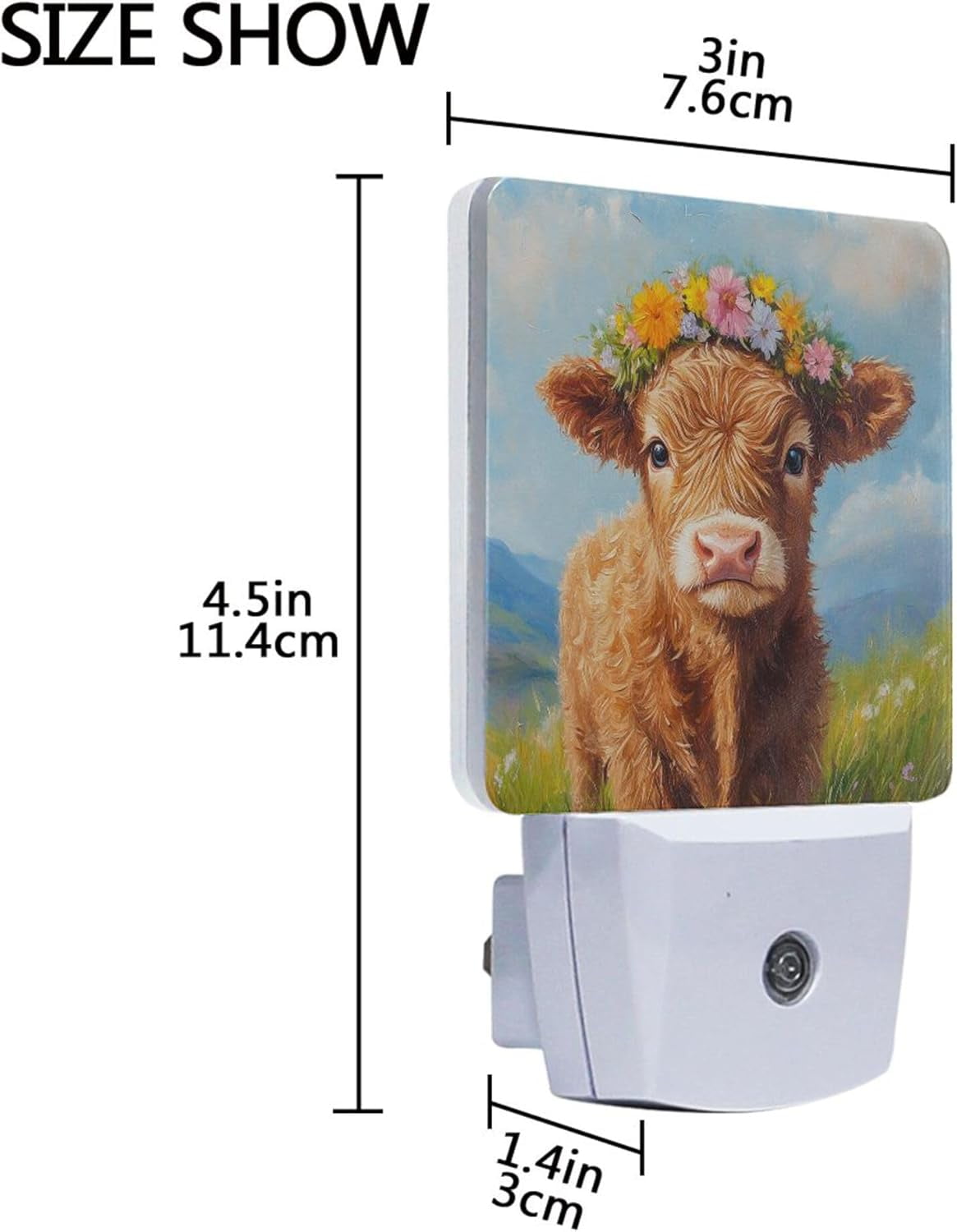 YUYAN-Highland Cow LED Sensor Night Light Set of 2 Cowboy Farmhouse ...