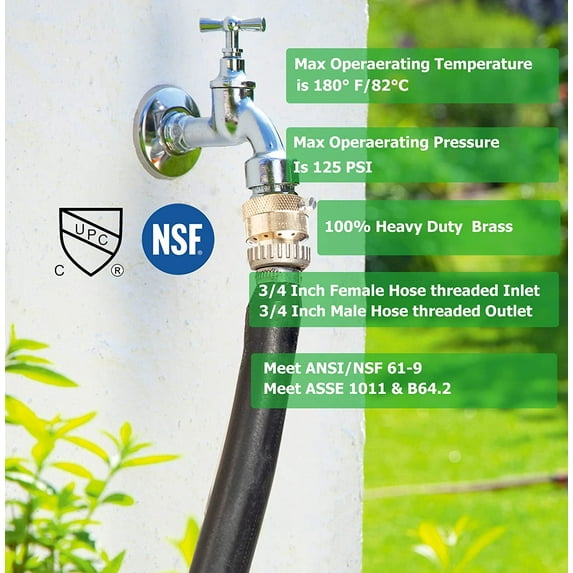 YUYAN-Hose Bib Backflow Preventer Vacuum Breaker,Garden Hose Check ...