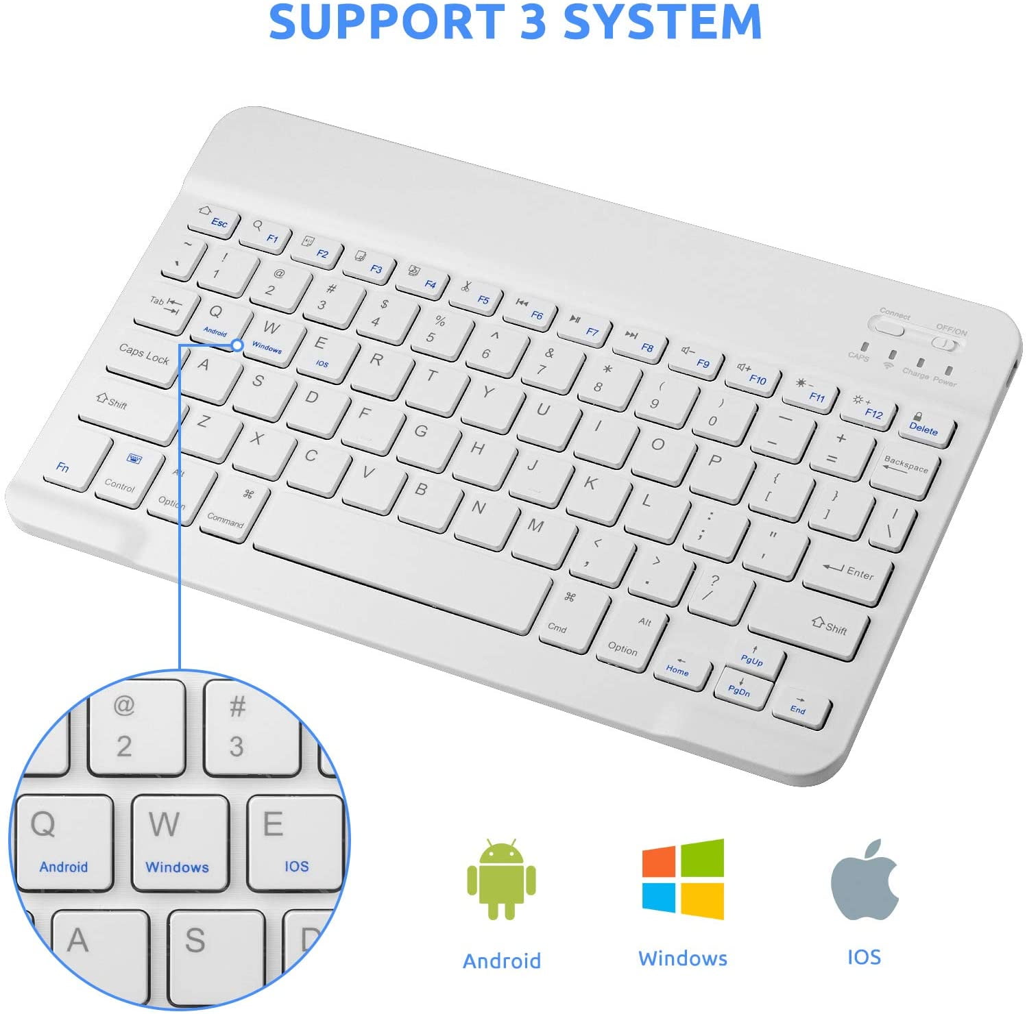 YUYAN-Keyboard for Samsung Tablet,Universal Slim Portable Bluetooth ...