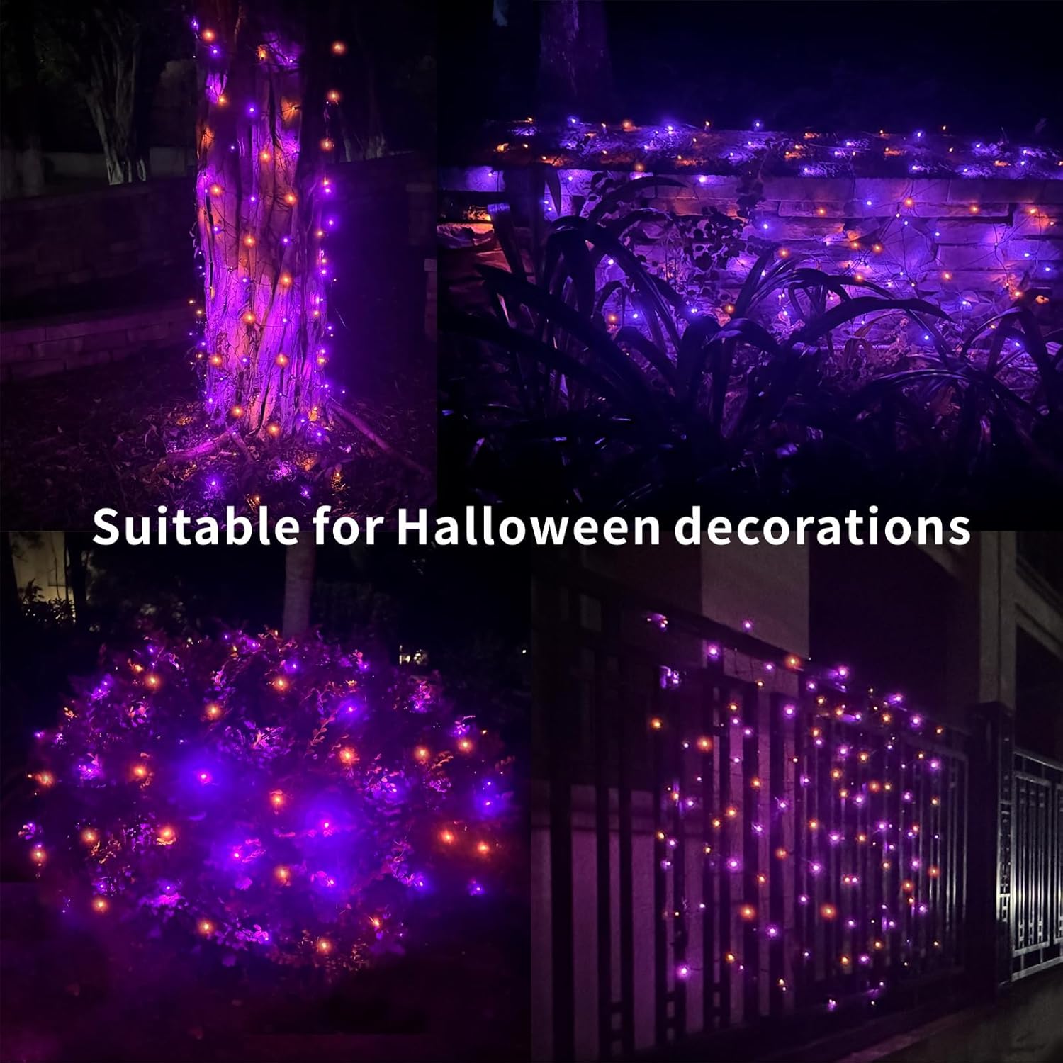 YUYAN-LED Christmas Net Lights Outdoor, UL Certified, 144LED 6ftx6ft ...