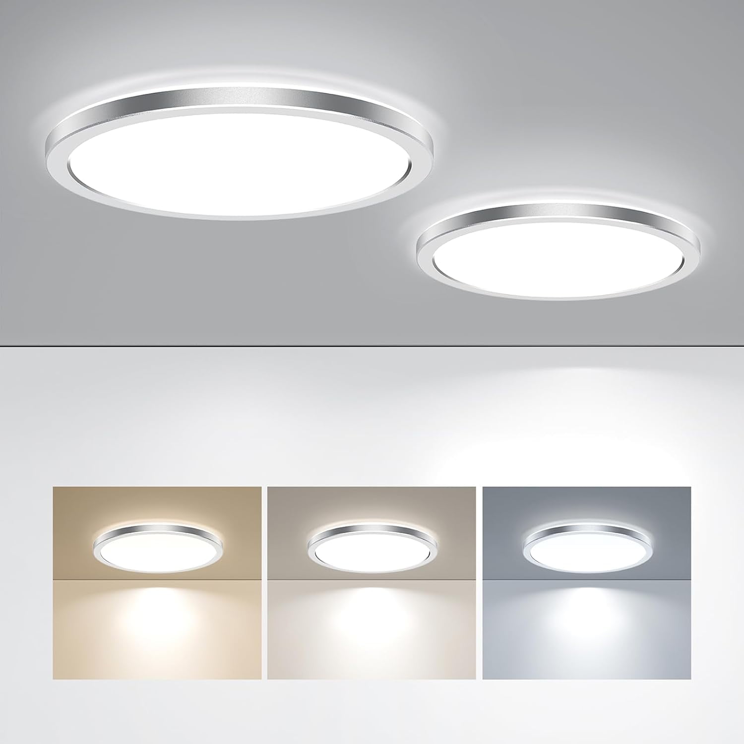 YUYAN-LED Flush Mount Ceiling Light Fixture, Super Slim 9 Inch LED ...