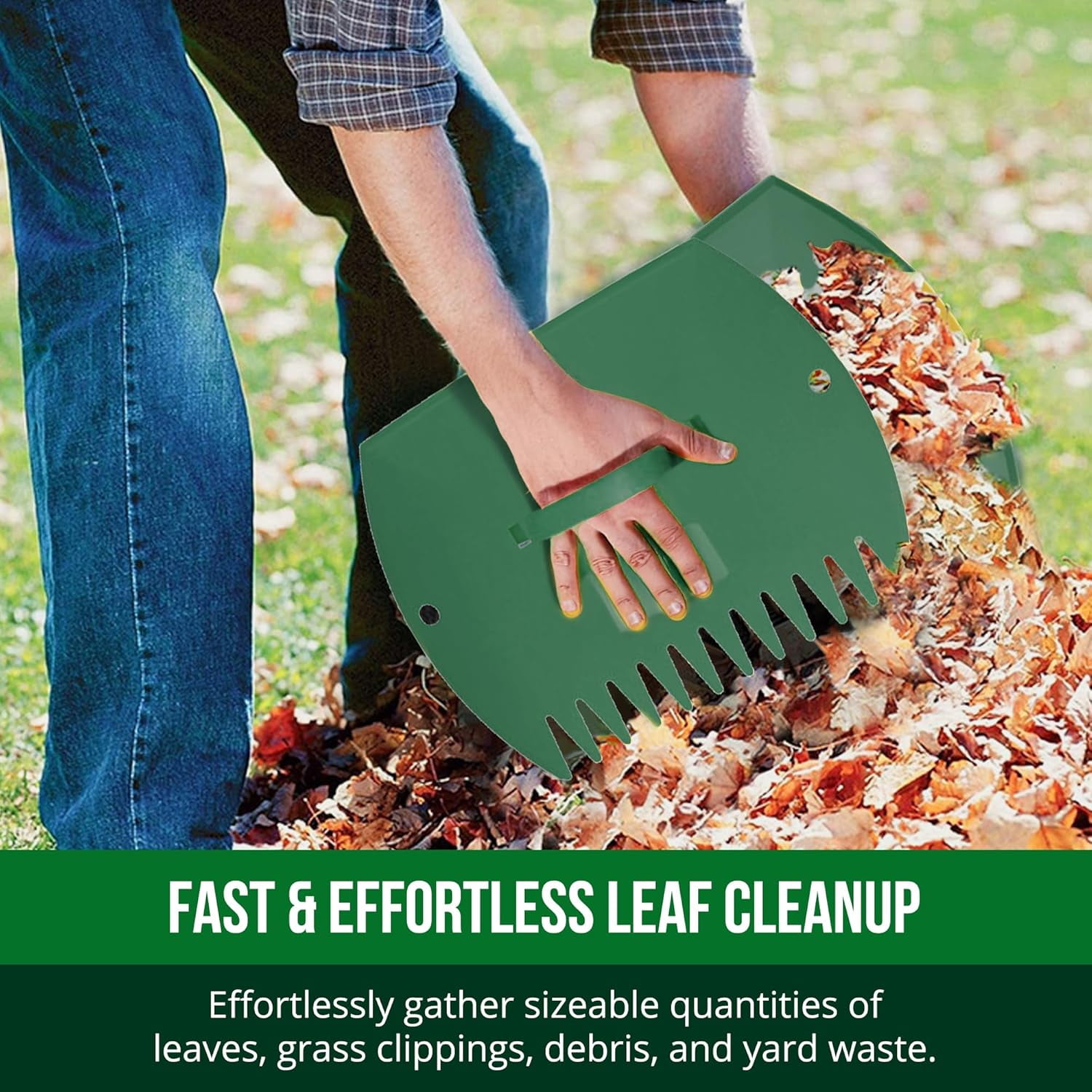 YUYAN-Leaf Scoops Hand Rakes, Large Leaf Grabbers for Yard Work and ...