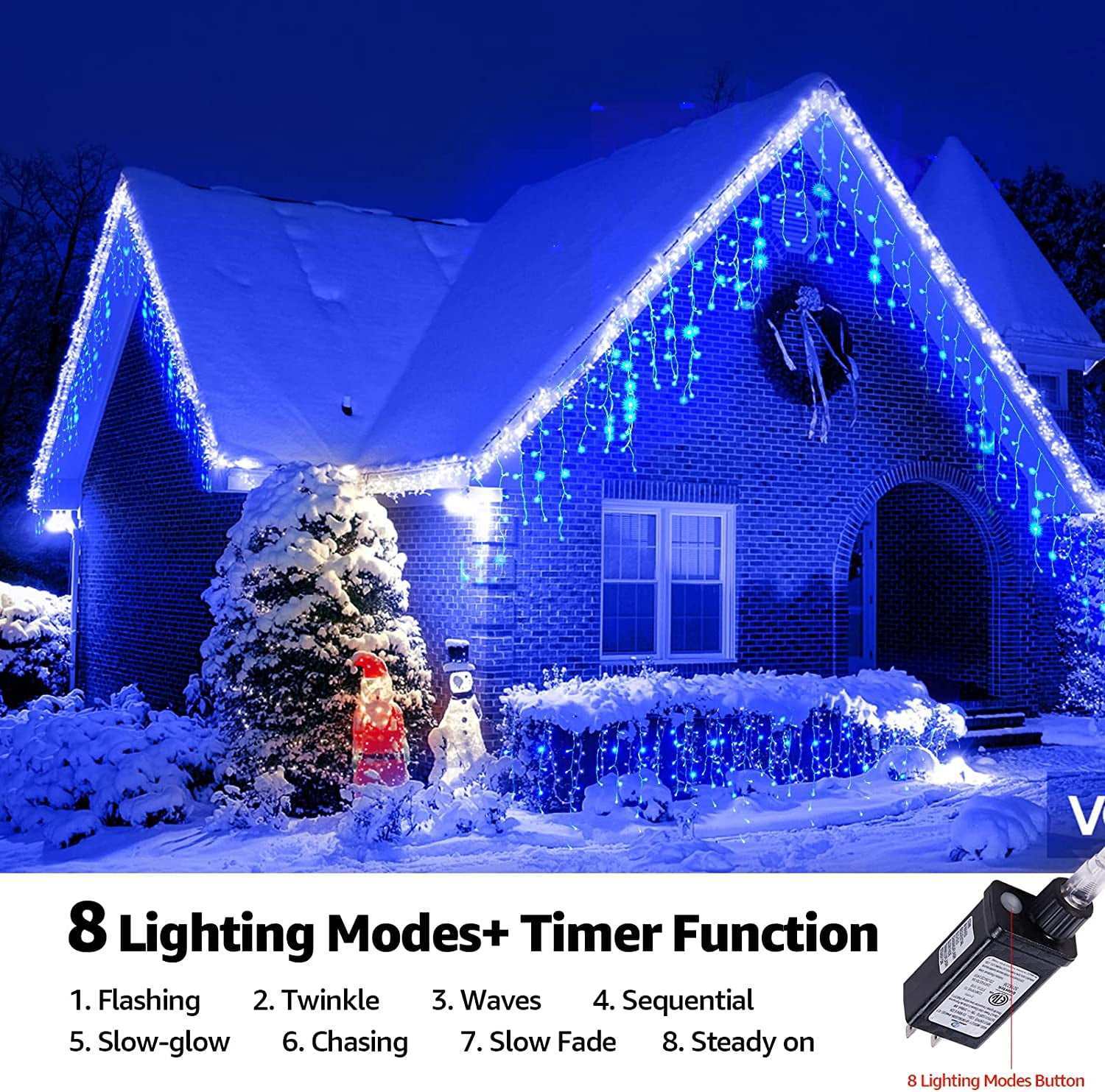 YUYAN-Led Christmas Lights Outdoor Christmas Decorations Hanging Lights ...