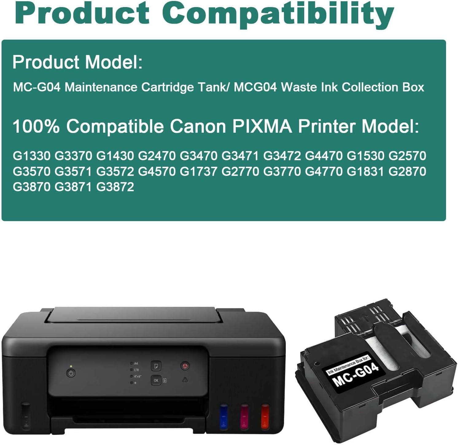 YUYAN-MC-G04 Maintenance Cartridge Box Compatible with Canon PIXMA ...