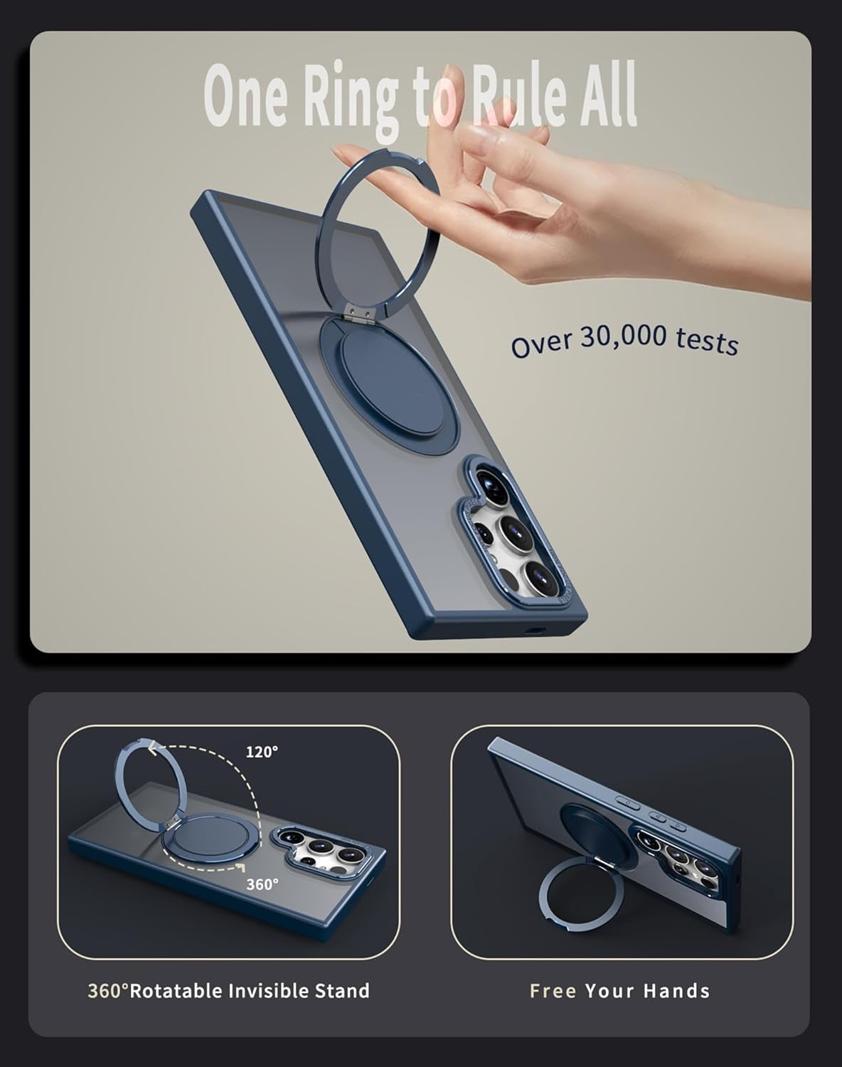 YUYAN-Magnetic Stand Case for Samsung Galaxy S22 Ultra/S23 Ultra [with ...