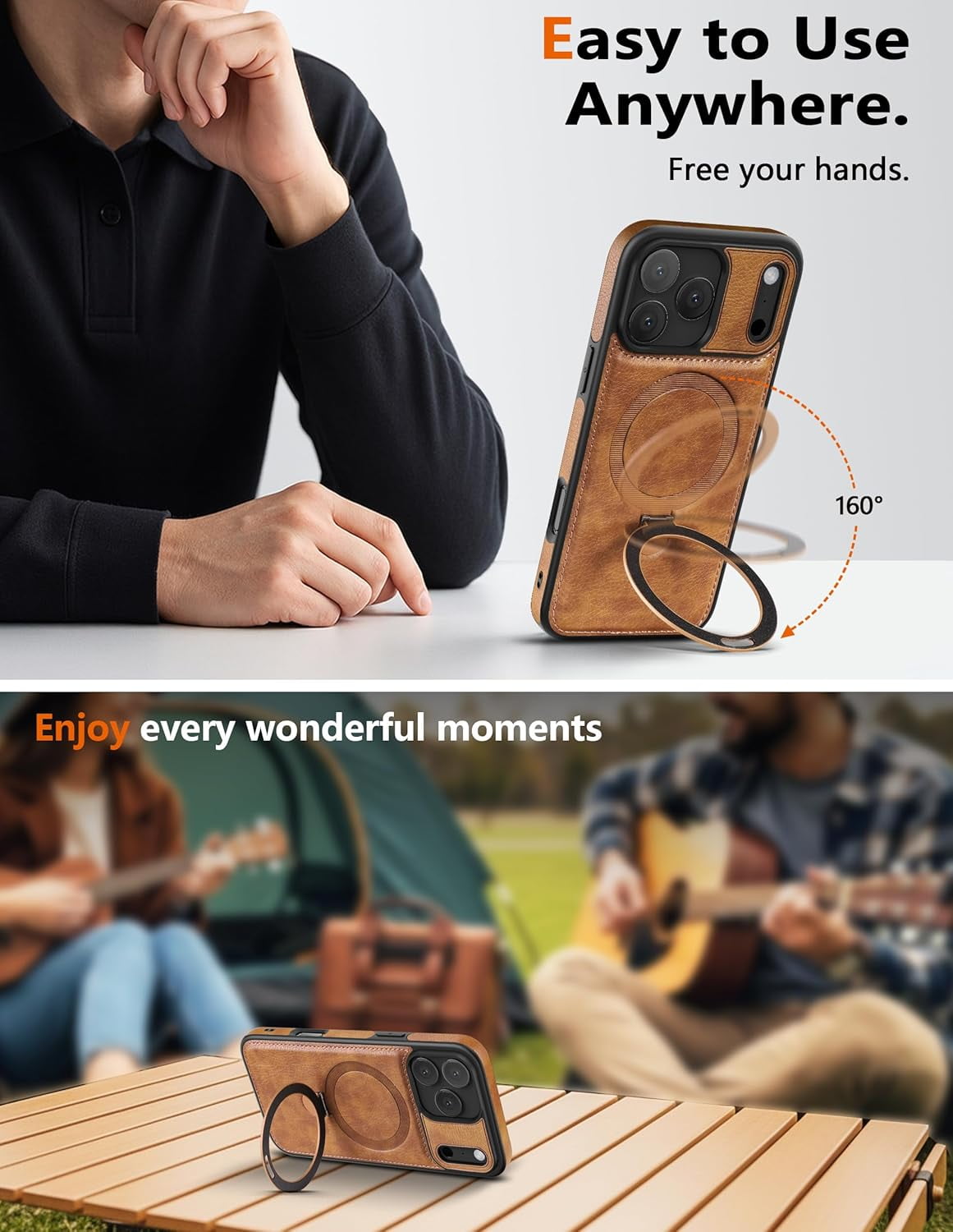 YUYAN-Magnetic for iPhone air Leather Case,Invisible Stand [Compatible ...