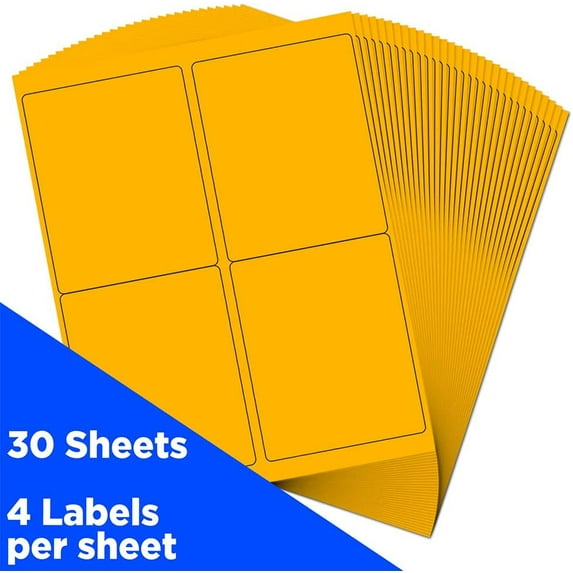 YUYAN-Mailing Address Labels - Extra Large - 4" x 5" - Neon Fluorescent ...