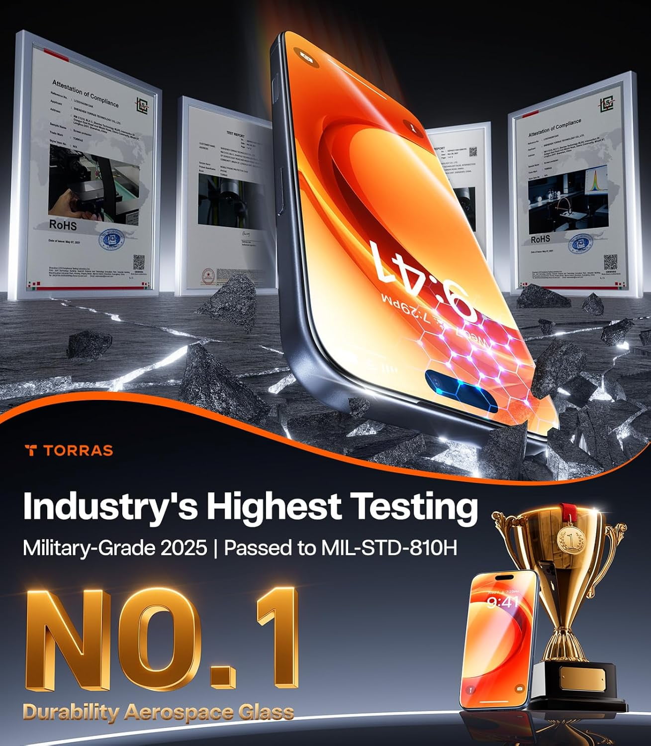 YUYAN-Military-grade aerospace glass for iPhone 16 Screen Protector [9H ...