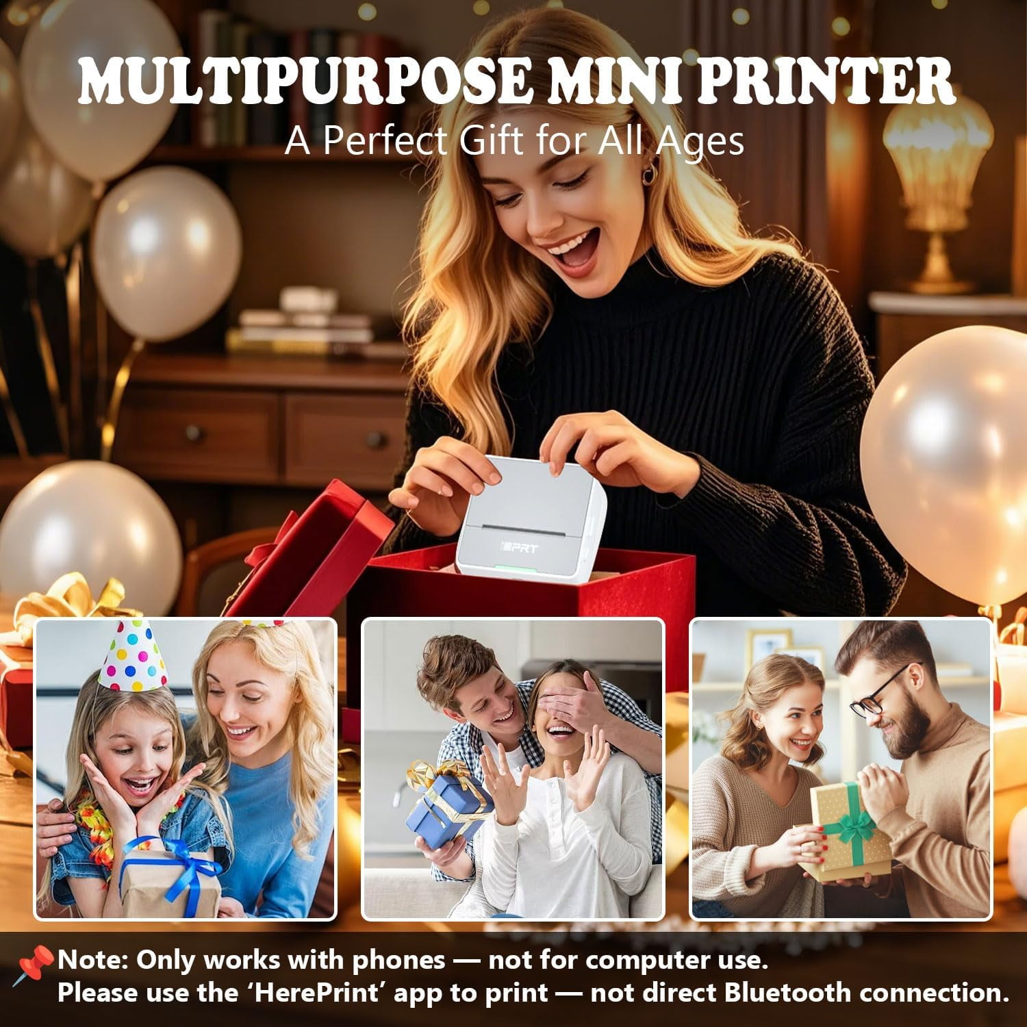 YUYAN-Mini Sticker Printer, S2 Portable Sticker Maker Machine with 1 ...