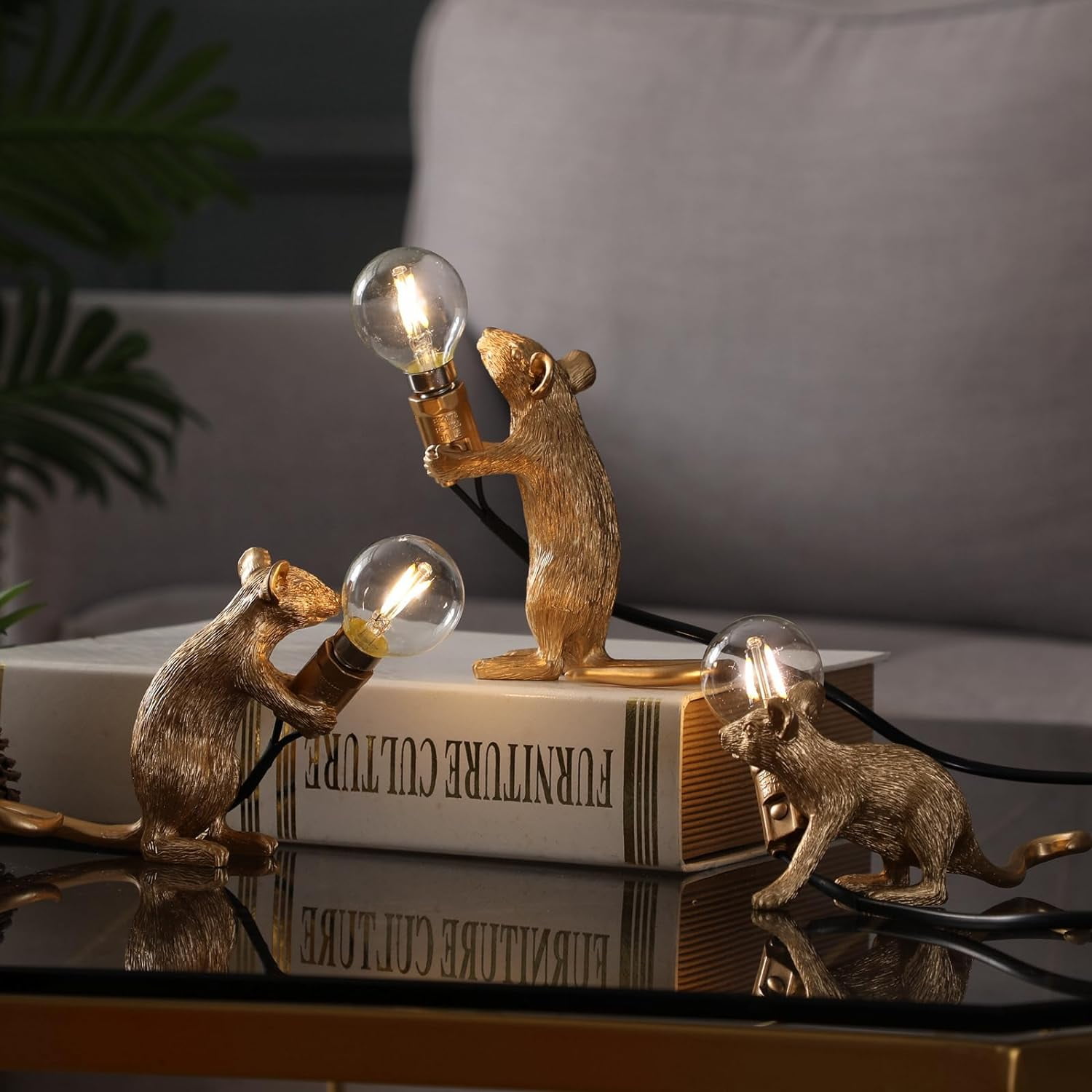 YUYAN-Modern Resin Mouse Lamp Table Lights Creative Desk Lamps Bedside ...