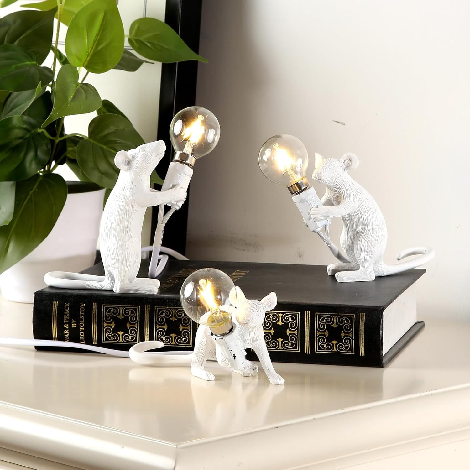 YUYAN-Modern Resin Mouse Lamp Table Lights Creative Desk Lamps Bedside ...