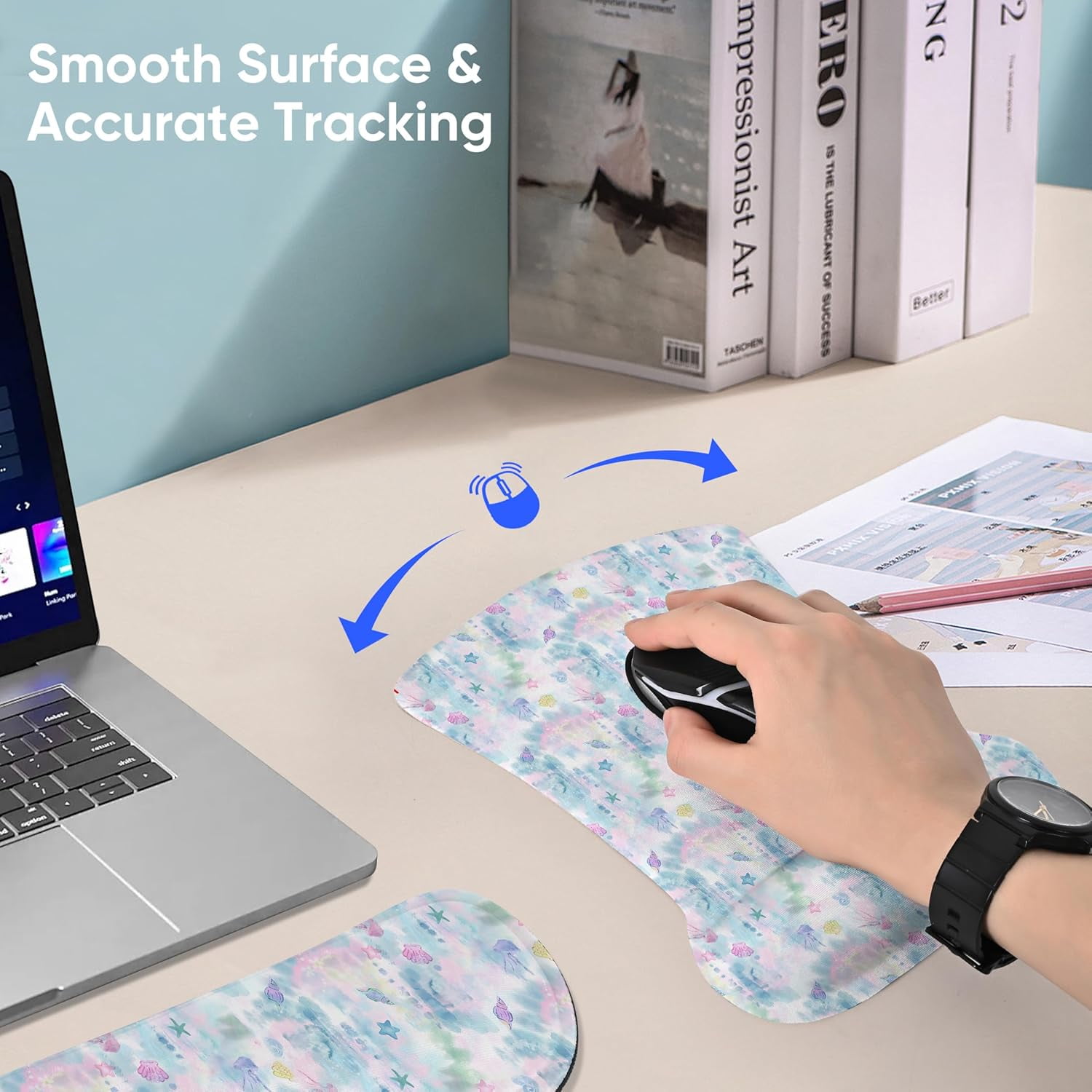 YUYAN-Mouse Pad Keyboard Wrist Rest Set,Ergonomic Memory Foam Mouse ...