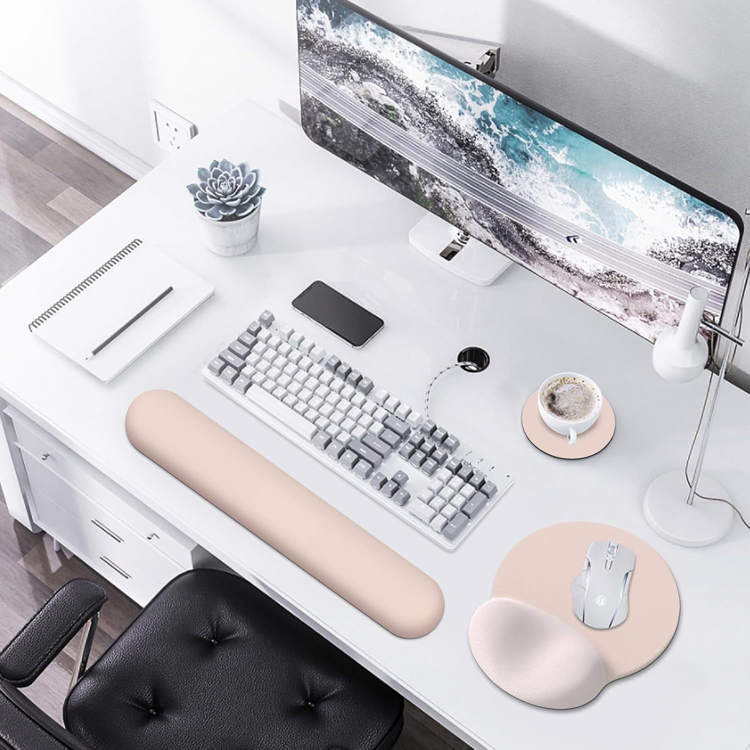 YUYAN-Mouse Pad with Wrist Rest Support, Keyboard Wrist Rest Set ...