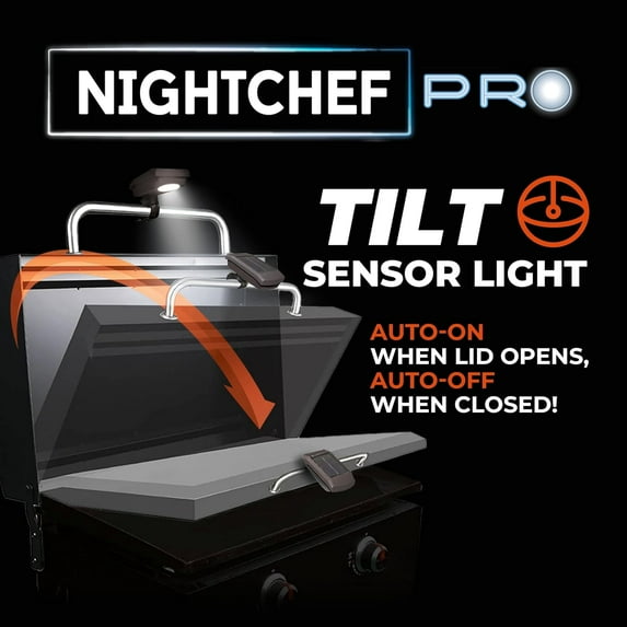 YUYAN-Night Chef Pro Smart Grill Light – Solar & USB Powered, Tilt ...