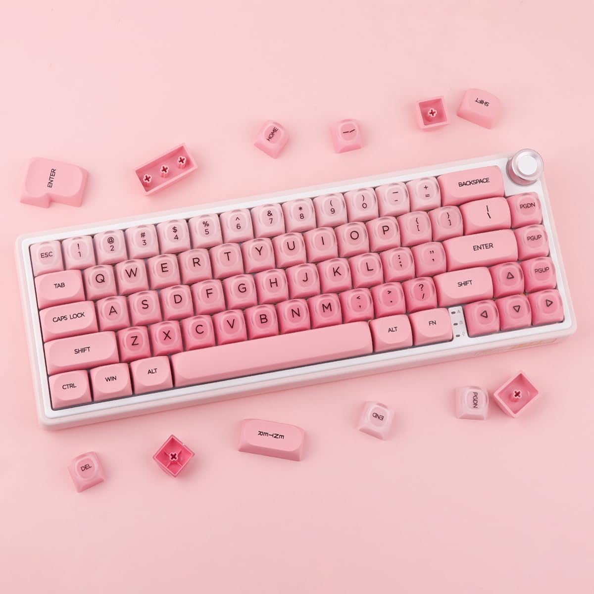 YUYAN-PBT Keycaps MOA Profile Liquid Foundation Cute Keycaps 132 Keys ...