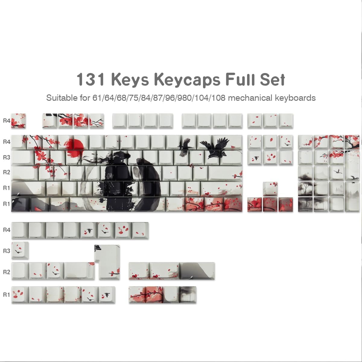 YUYAN-PBT Keycaps - Side Print Keycaps, Shine Through Custom Key caps ...