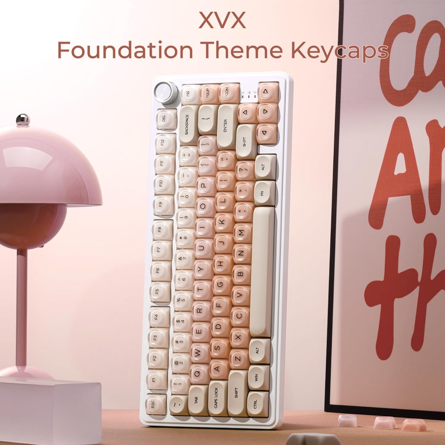 YUYAN-PBT Keycaps, XVX Pink Jelly Foundation HOA Profile, 132-Key Cute ...