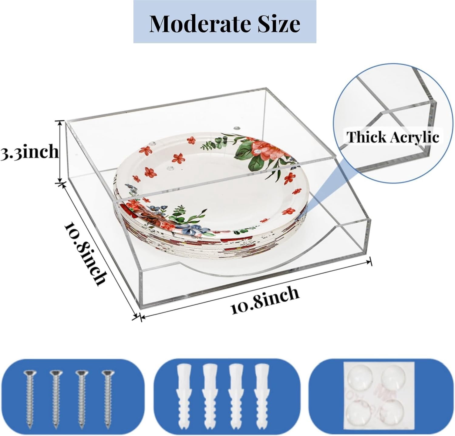 Paper Plate Holder Wall Mount