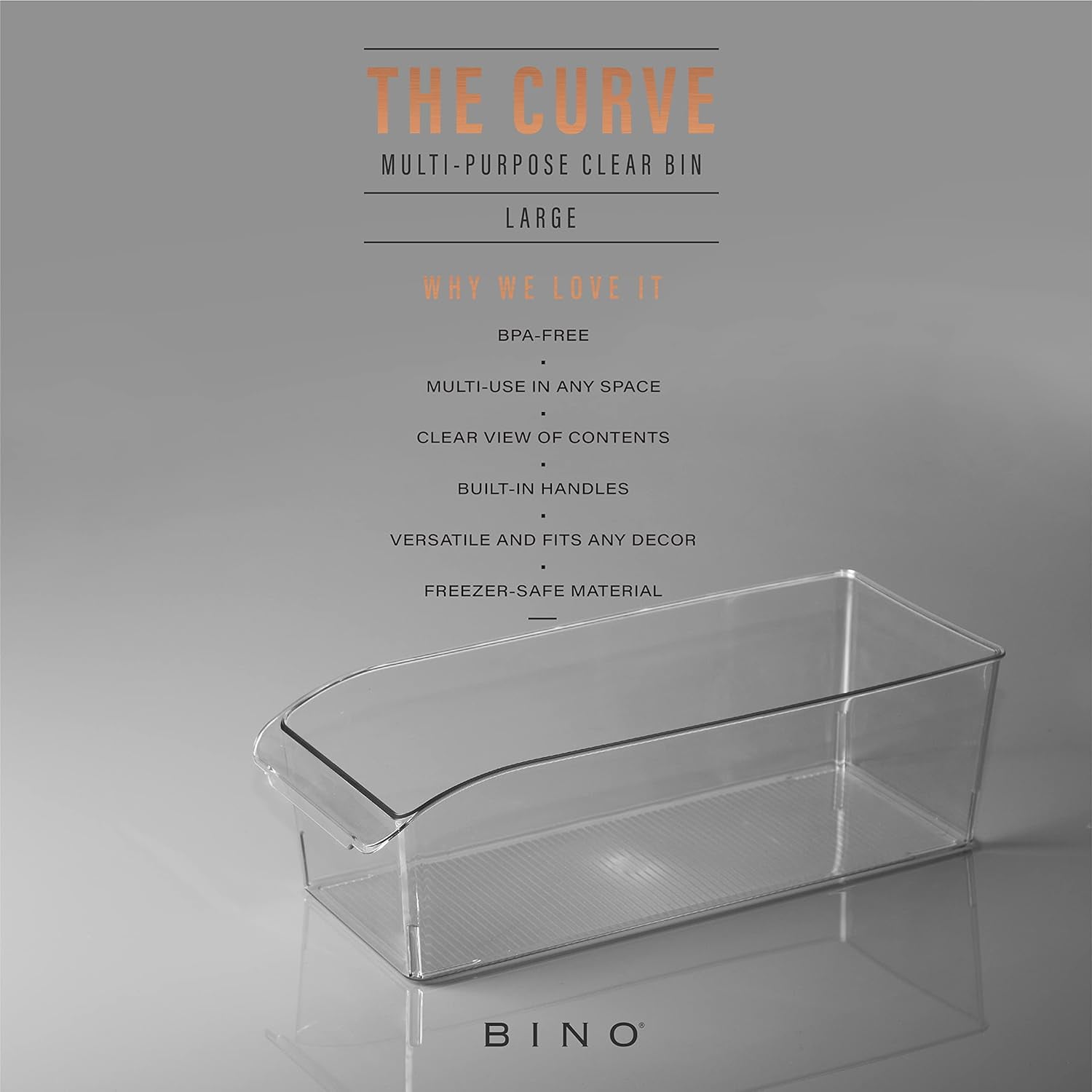 YUYAN-| Plastic Storage Bins, Large | THE CURVE COLLECTION | Multi-Use ...