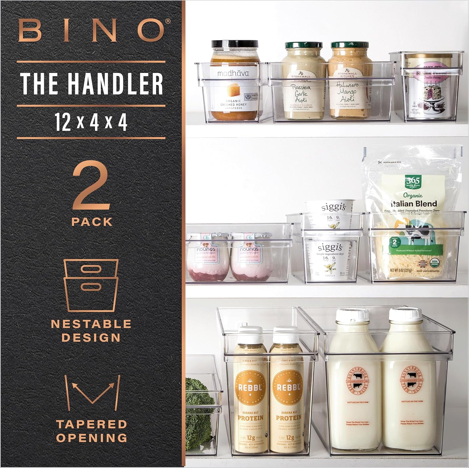 YUYAN-| Plastic Storage Bins, Small - Shallow | THE HANDLER COLLECTION ...