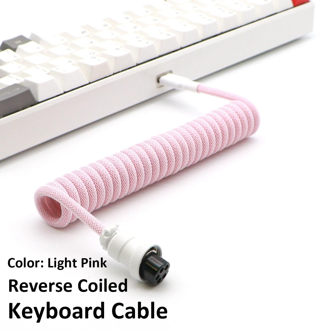 YUYAN-Pro Coiled Keyboard Cable, Double-Sleeved Mechanical Keyboard ...