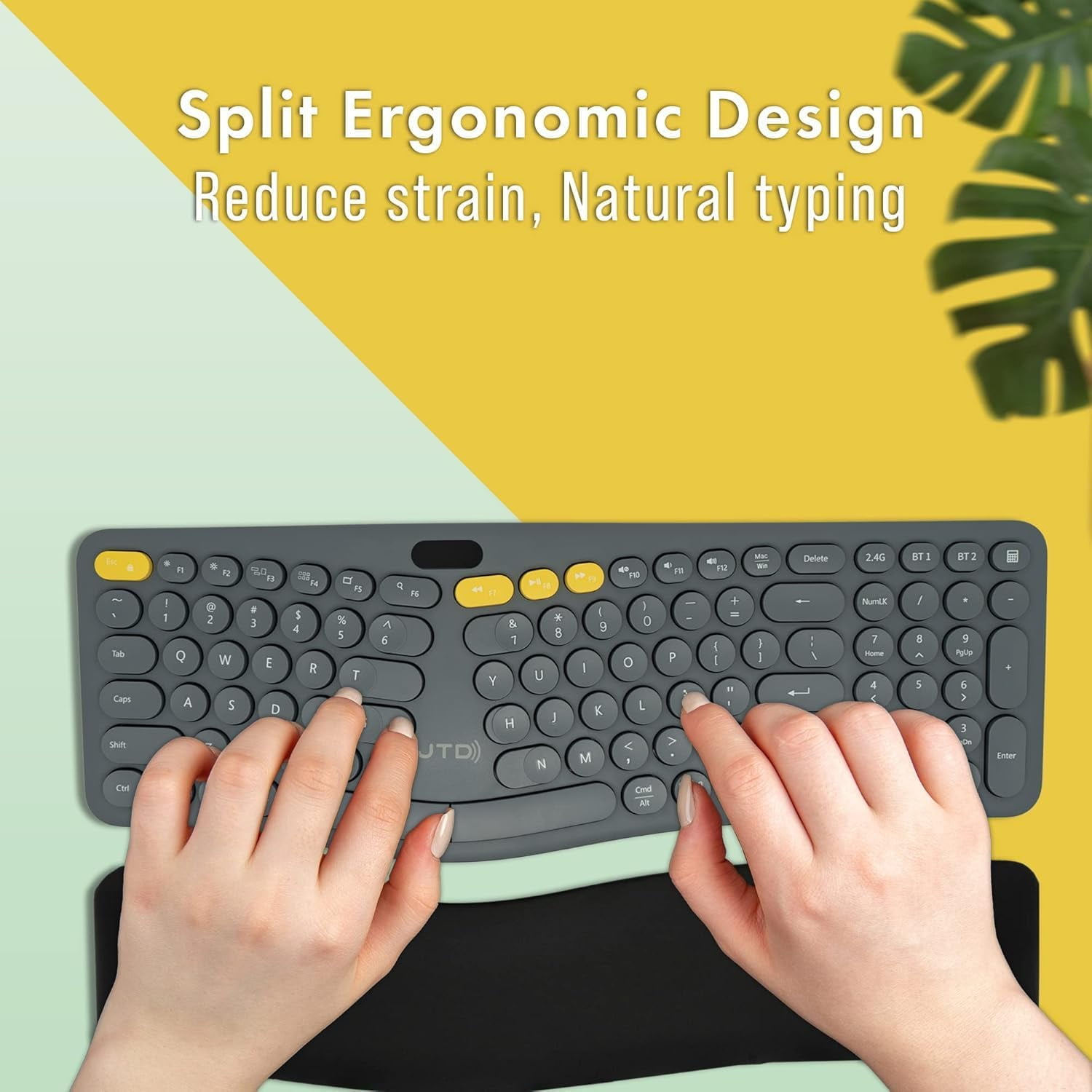 YUYAN-ProType S Wireless Ergonomic Keyboard, LCD Display, 2.4G ...