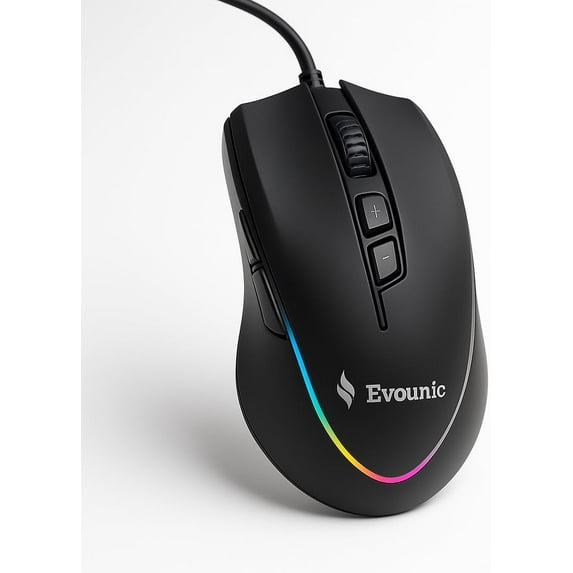YUYAN-RGB Wired Gaming Mouse, 6400 DPI Adjustable, 7‑Button Ergonomic ...