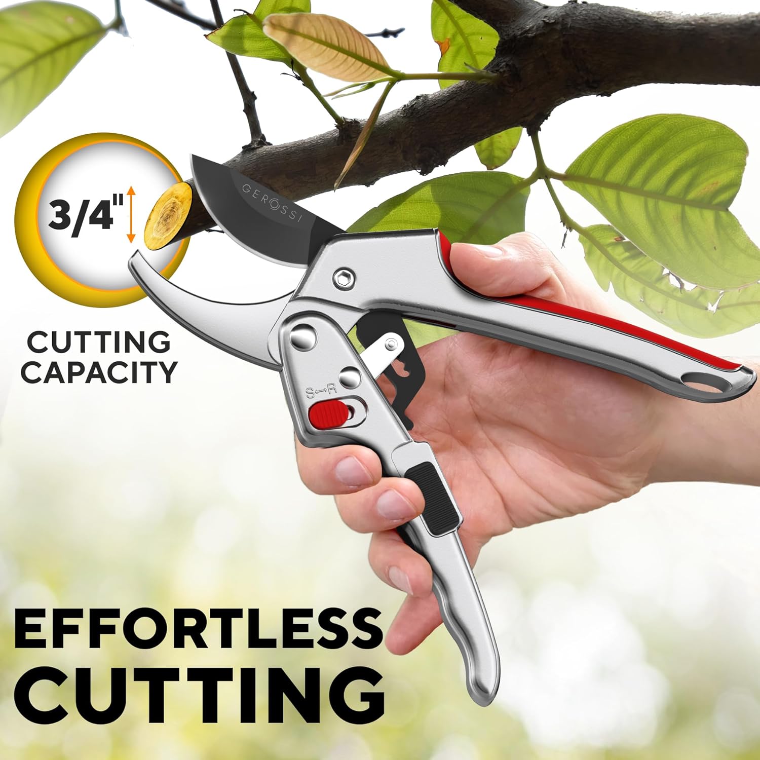 YUYAN-Ratchet Pruning Shears for Gardening Heavy Duty - Increases ...