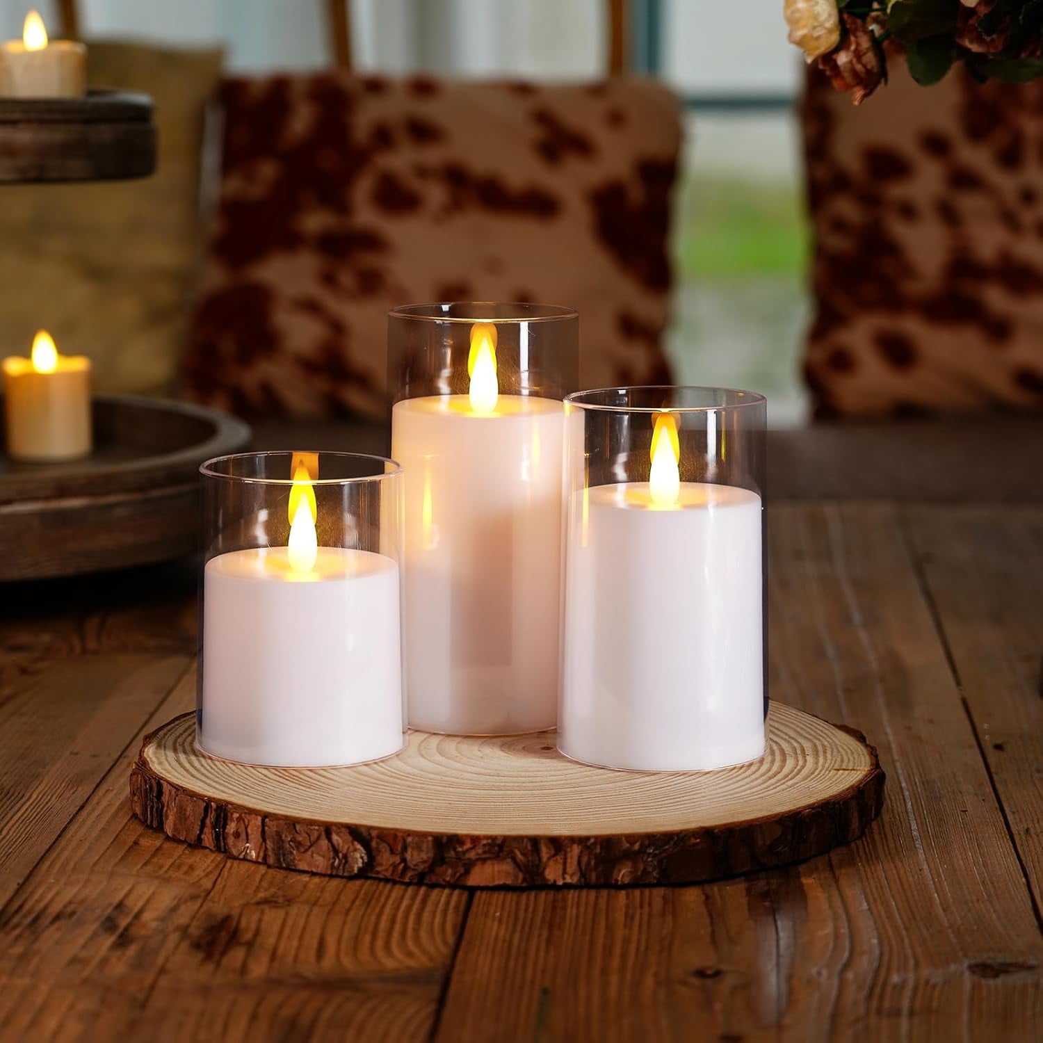 YUYAN-Realistic Flickering Battery Operated Candles, LED Fake Electric ...