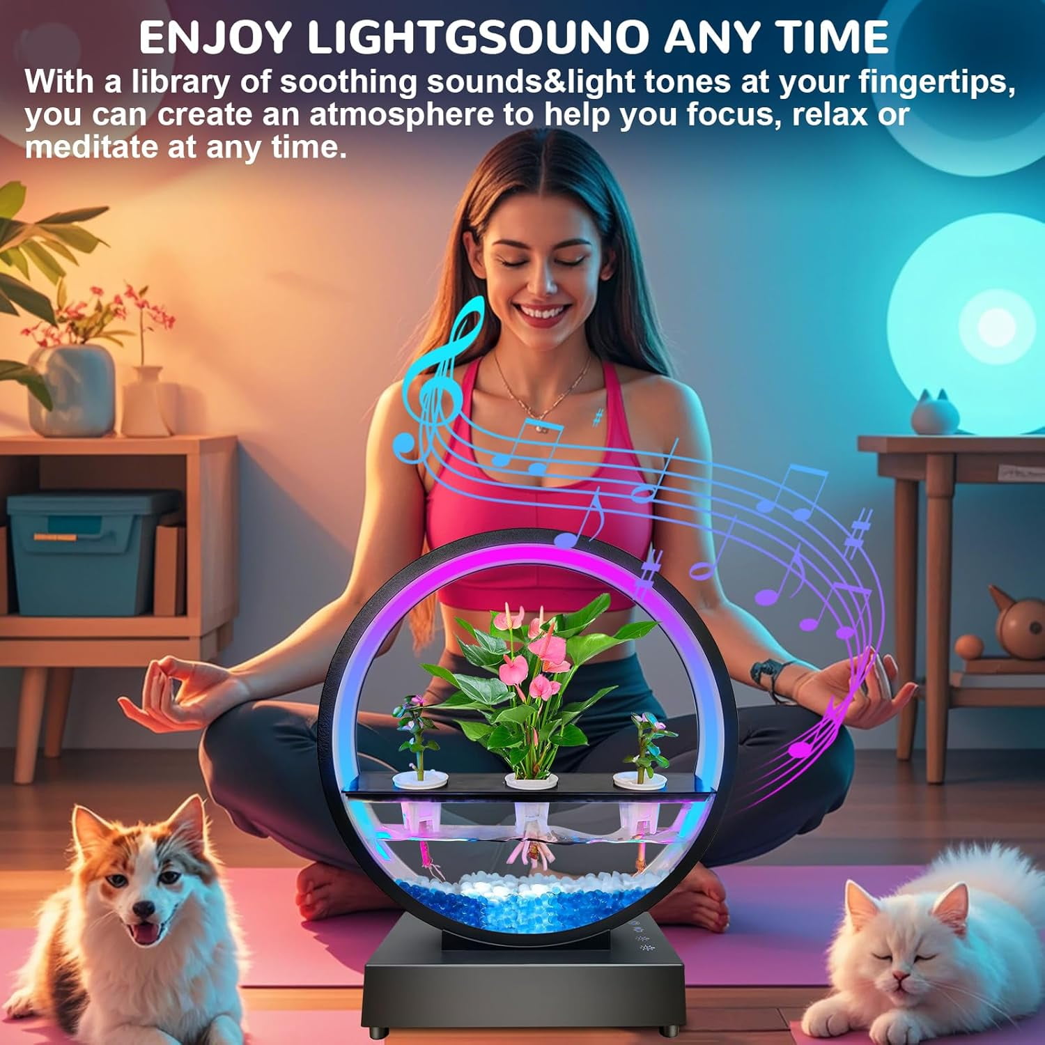 YUYAN-Smart Christmas Decorations Lights with Bluetooth Speaker RGB ...