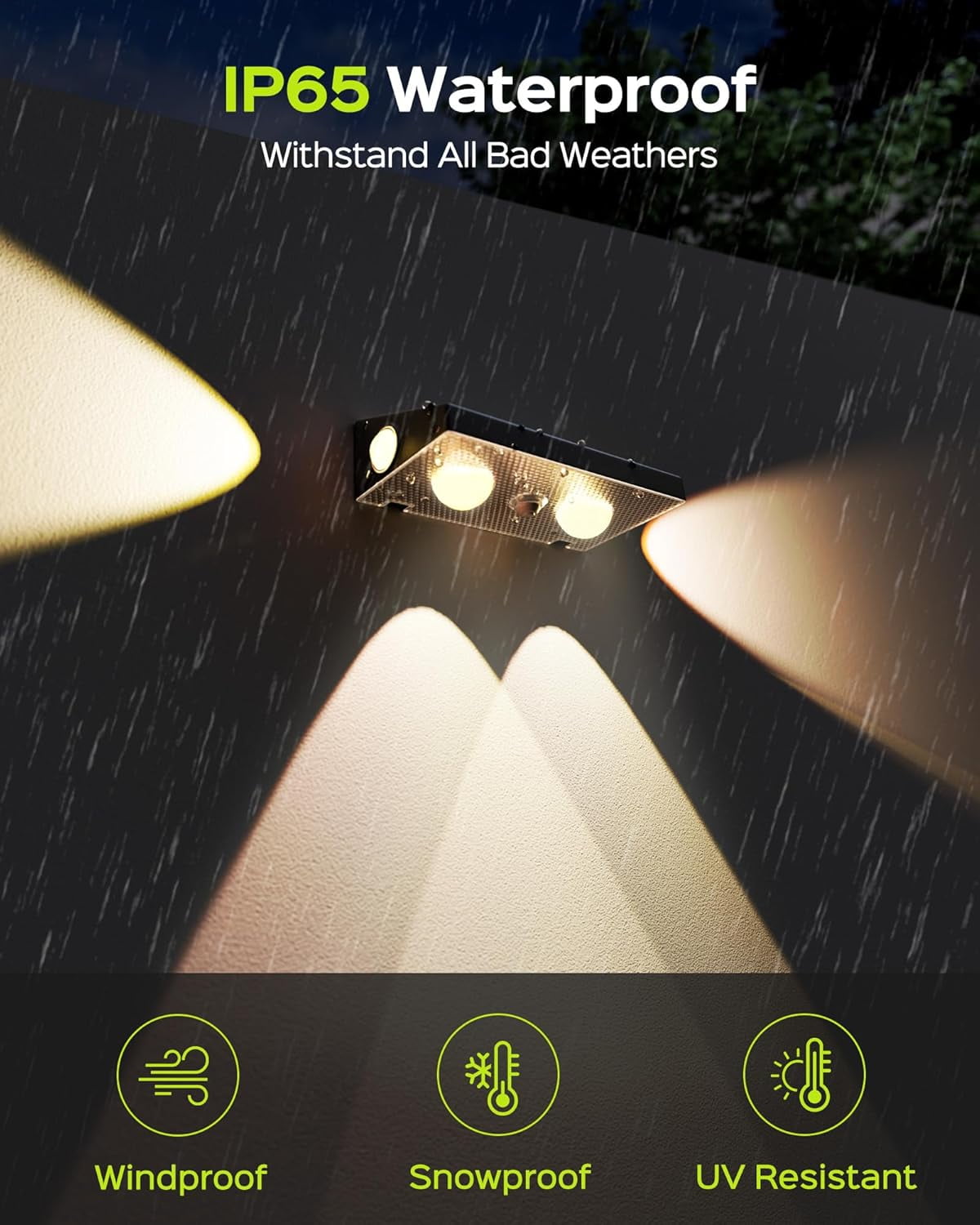 YUYAN-Solar Fence Lights 12 Pack, Outdoor Waterproof LED Light Solar ...