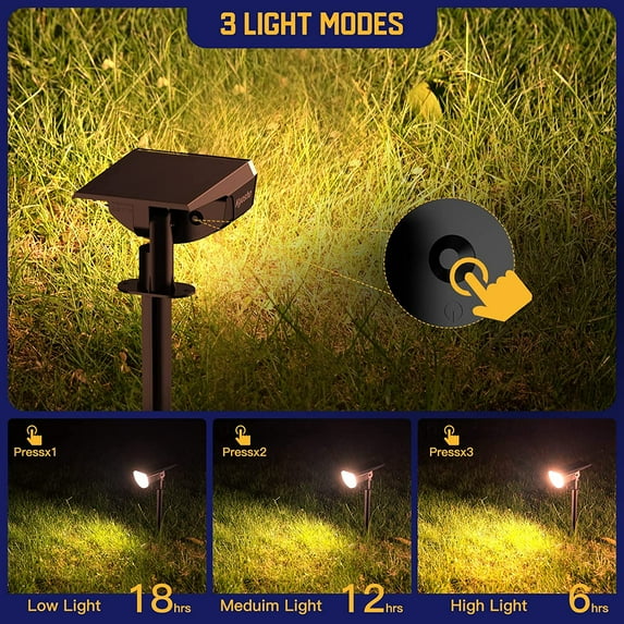 YUYAN-Solar Outdoor Lights Waterproof IP67, 38 LEDs Solar Spot Lights ...
