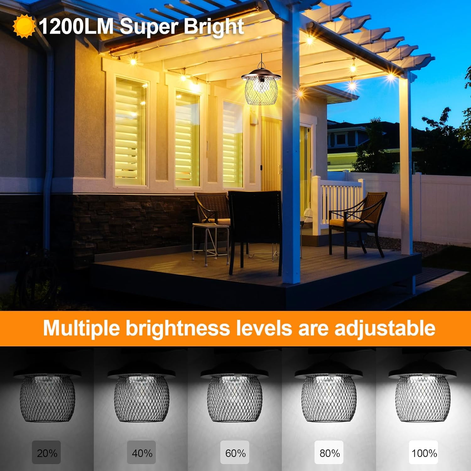 YUYAN-Solar Shed Light Pendant Lights Outdoor IP65 Waterproof Dusk to ...