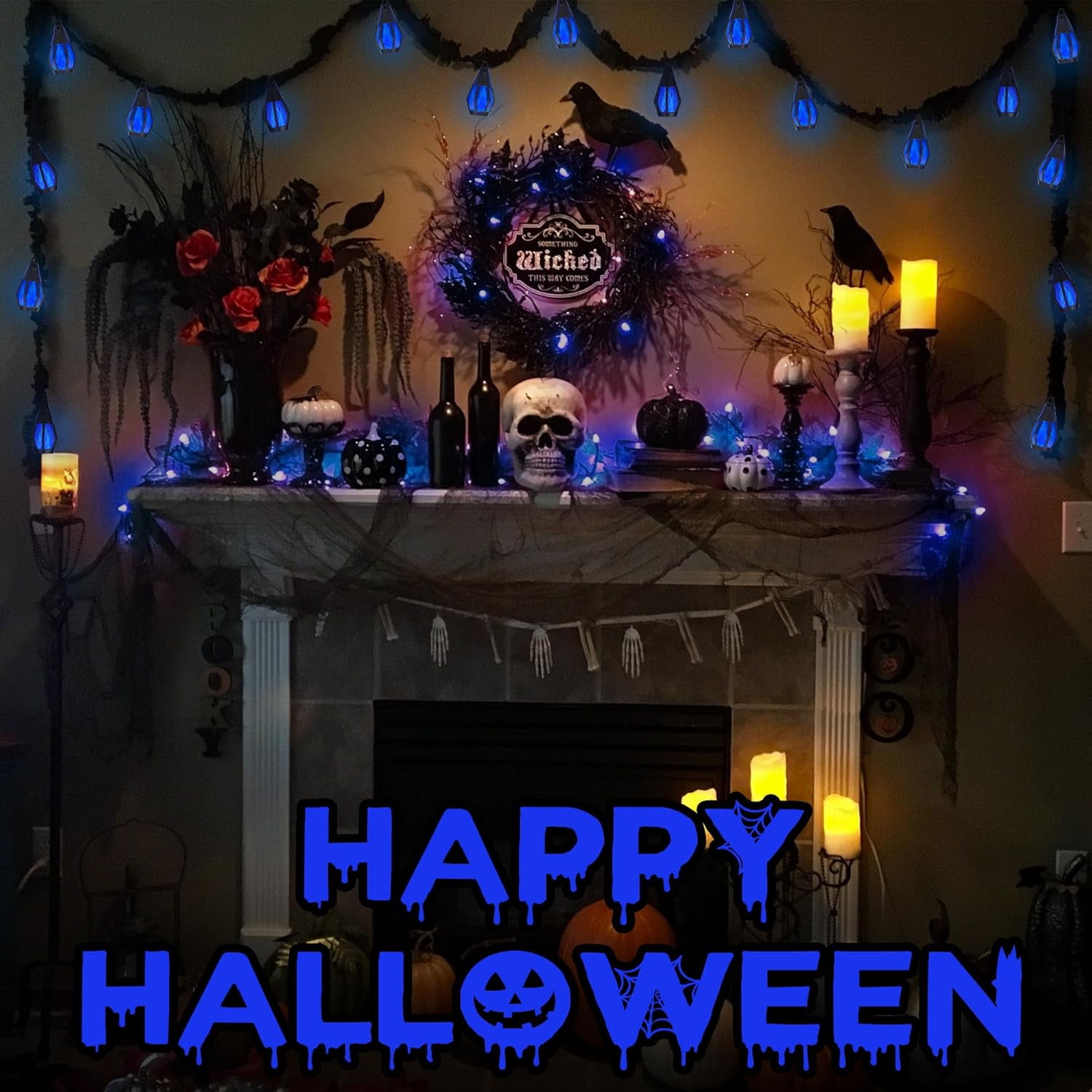 YUYAN-Solar String Lights for Outside, 33Ft Solar Patio Lights with 15 ...