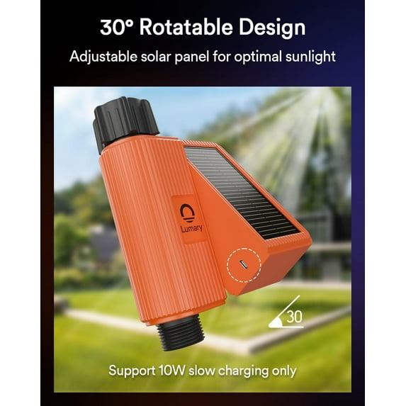 YUYAN-Solar WiFi Sprinkler Timer with Flow Monitor, Smart Water Timer ...