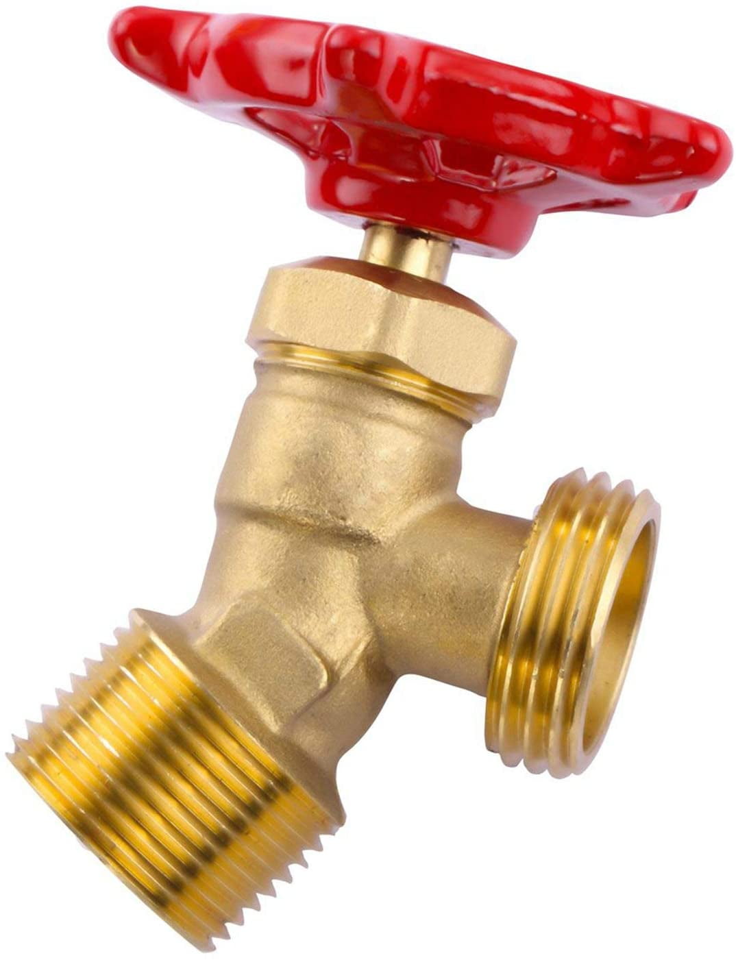 YUYAN-Solid Brass Backyard 65 Degree Elbow Stop Valve Hose Bibb Solder ...