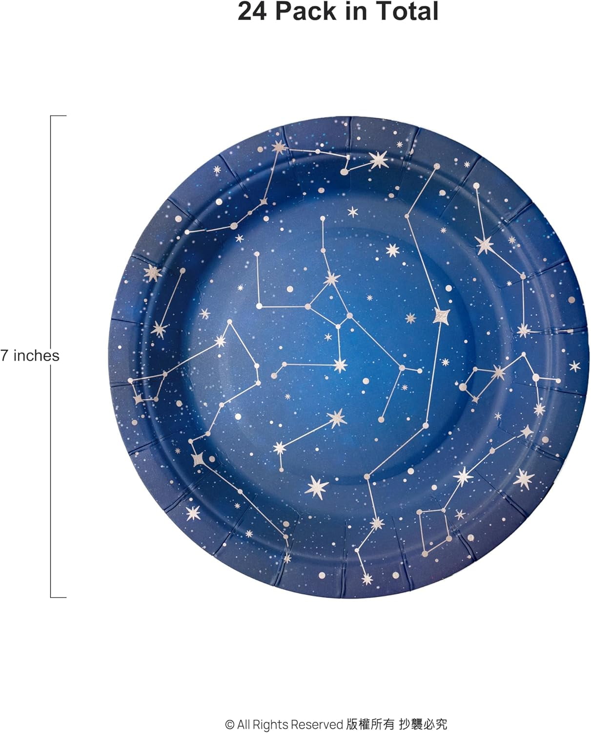 YUYAN-Space Party Plates Zodiac Constellation Paper Plate Star ...