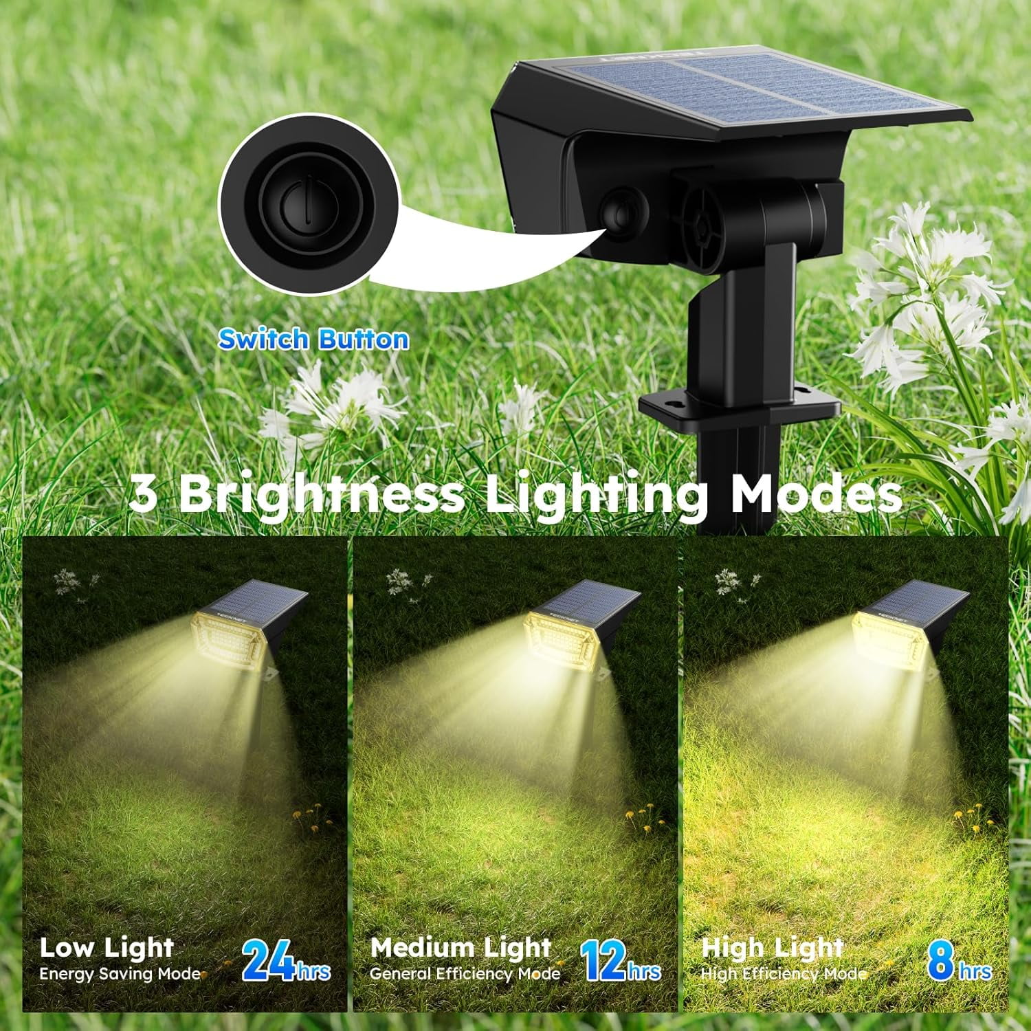 YUYAN-Spot Lights Outdoor with 59 LED, 4 Pack Solar Lights Outdoor ...