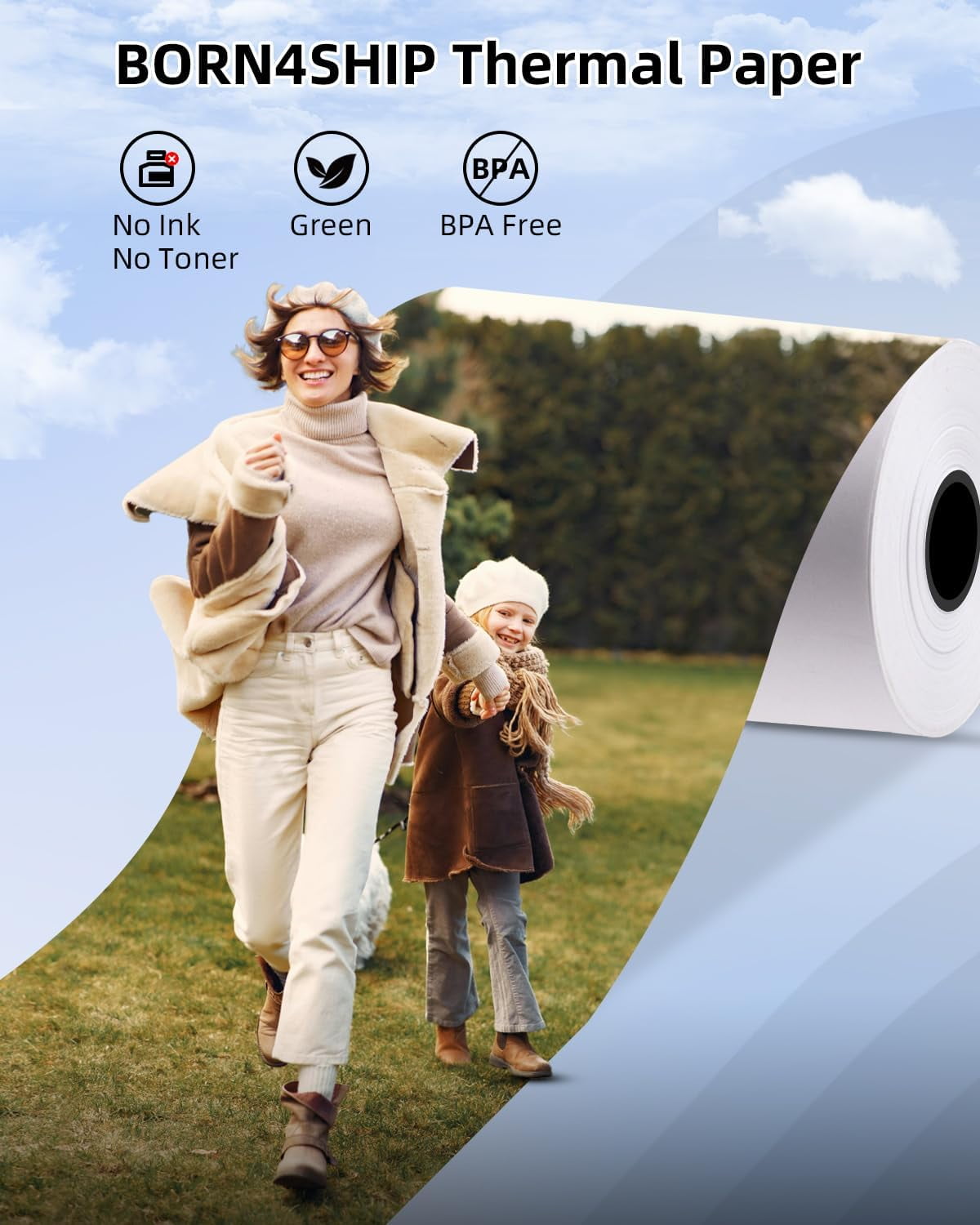 YUYAN-Thermal Paper For Receipt Printer - 80mm (3.14") × 17m ...