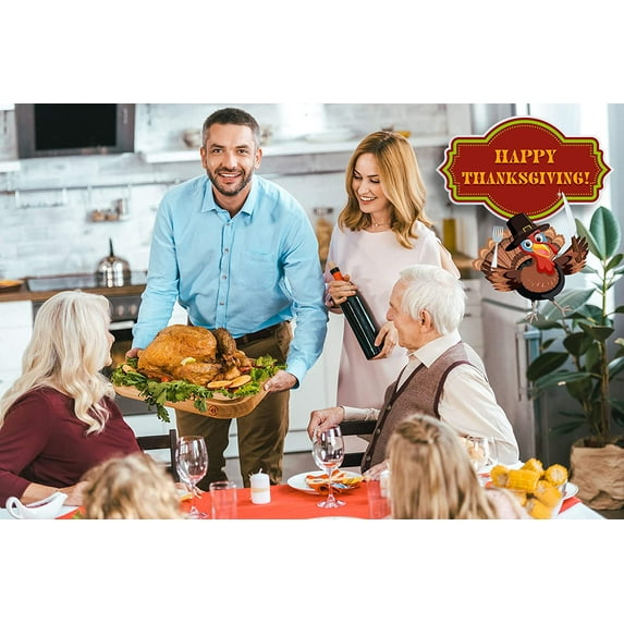 YUYAN-Turkey Platter for Thanksgiving - 18x12 Reversible Bamboo Carving ...