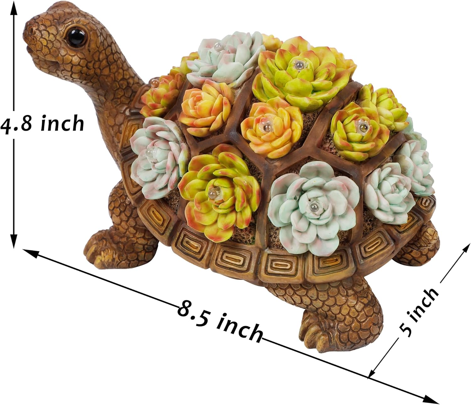 YUYAN-Turtle Garden Statue, Resin Turtle Figurine Garden Lawn Ornaments ...