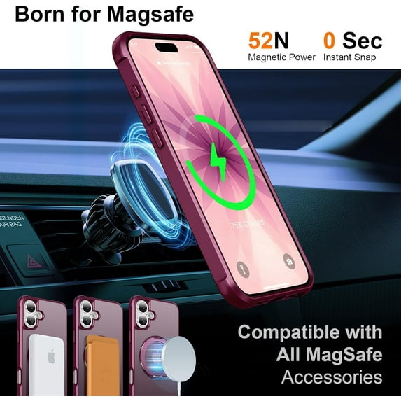 YUYAN-UMIONE 360° Rotatable Magnetic Ring Design for iPhone 17, Built ...