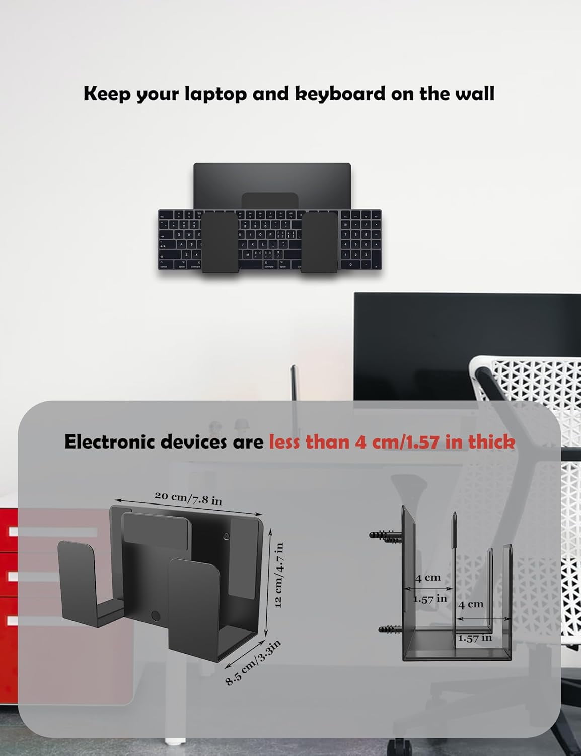 YUYAN-Universal Wall Mount for Laptop/Keyboard/Tablet/Kindle/Router ...