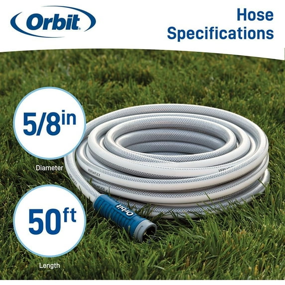 YUYAN-VersaFlex 50 ft x 5/8 in Garden Hose – Lightweight, Durable, 400 ...