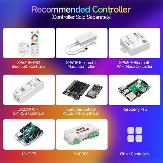 YUYAN-WS2811 Diffused Digital RGB LED Pixel String Light 12mm ...