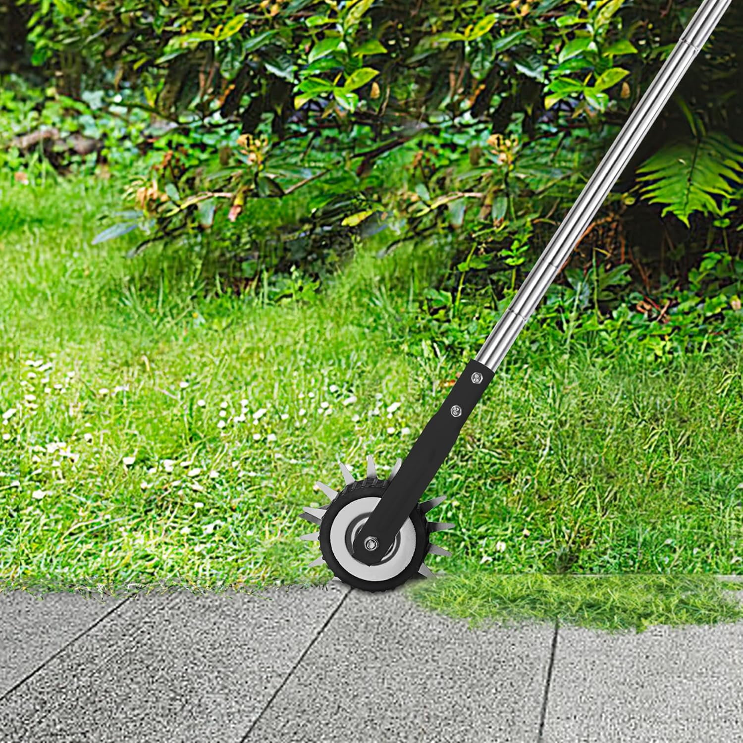 YUYAN-Wheel Rotary Edger, Manual Lawn Edger, Stainless Steel Handle ...