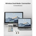 YUYAN-Wireless Mechanical Number Pad, Bluetooth 5.0&2.4G Wireless Dual ...