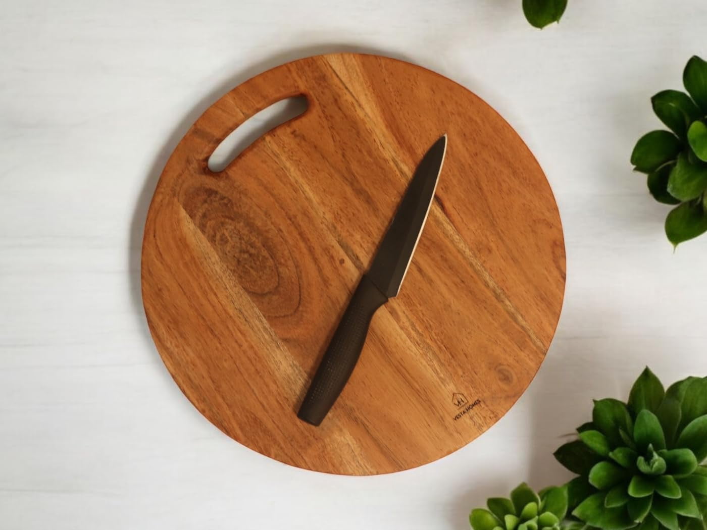 YUYAN-Wooden Round Cutting Board | 12 * 12 Inches | Chopping Board ...