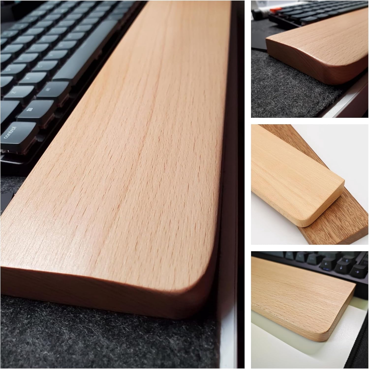 YUYAN-Wooden Wrist Rest for Mechanical Keyboards, Support pad for Palm ...